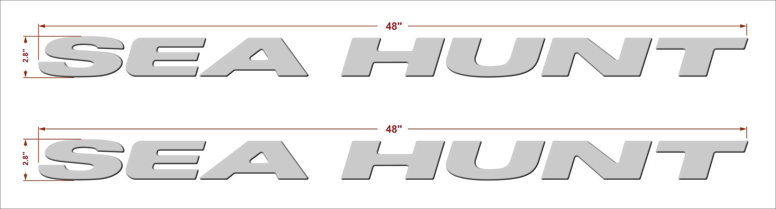 Sea Hunt Boat Emblem Domed Boat Decals Stickers set - Etsy