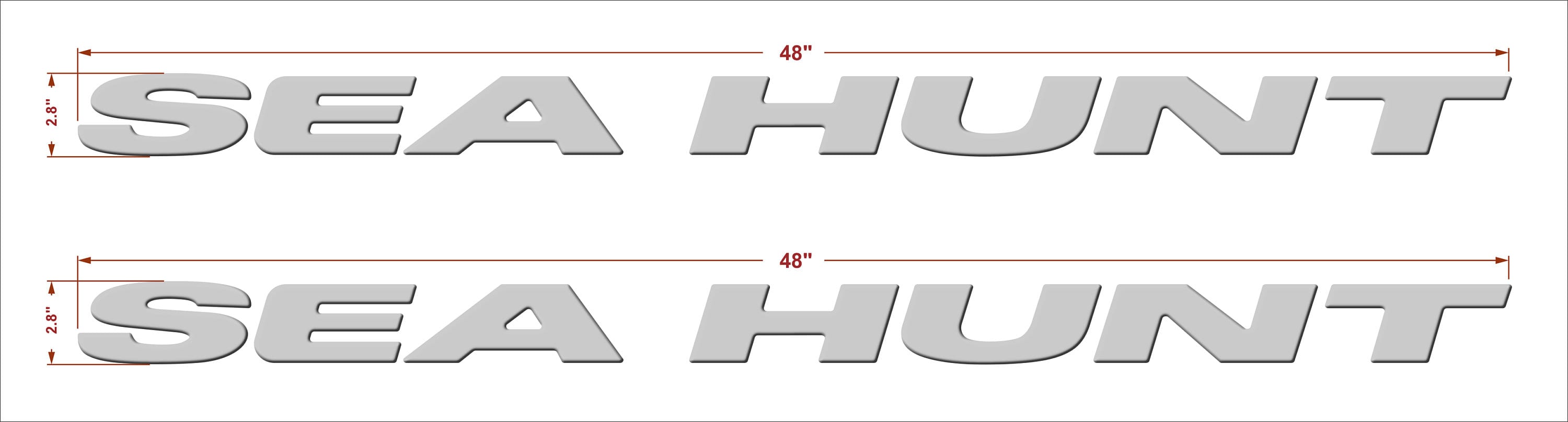 Sea Hunt Boat Emblem Domed Boat Decals Stickers (set) - Etsy