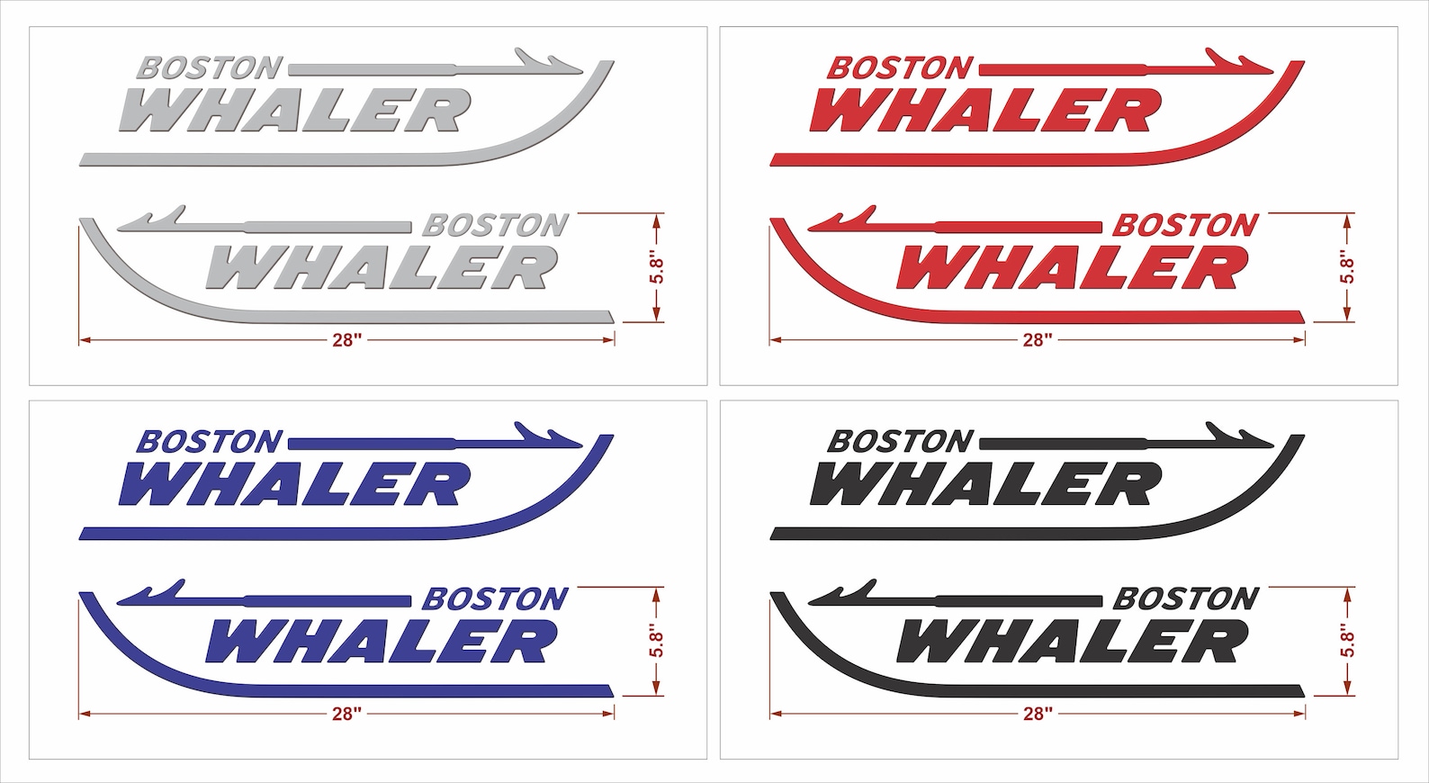 Boston Whaler Boat Emblem Domed Boat Decals Stickers set - Etsy