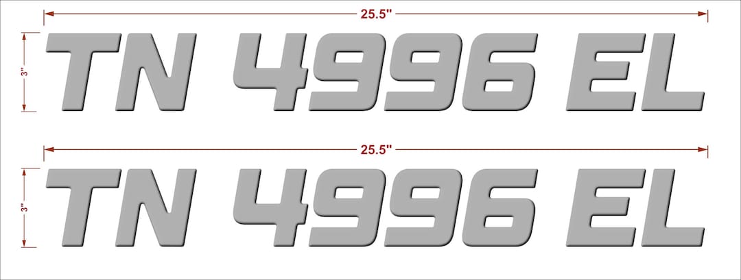 Manitou Pontoon Font Boat Registration Numbers Stickers Decals Domed ...