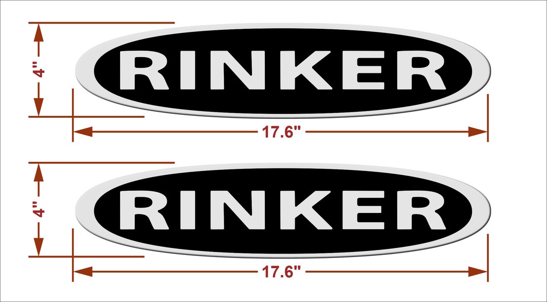 Rinker Domed Decals Stickers (set of Two) - Etsy