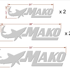 Mako Boat Emblem 28" Domed Decals Stickers (set) - Etsy