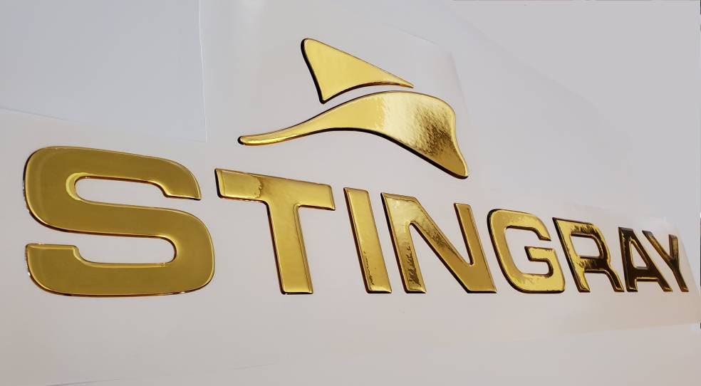 Stingray Boat Emblems Chrome Domed Decals Stickers set - Etsy