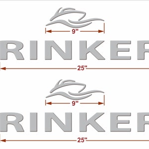Rinker Boat Emblems Domed Decals Stickers (set) - Etsy