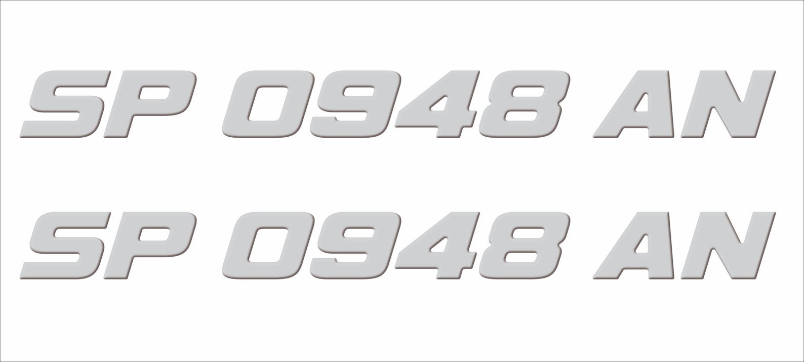 Sportsman Font Boat Registration Numbers Decals Domed Stickers (set) - Etsy