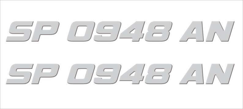 Sportsman Font Boat Registration Numbers Decals Domed Stickers (set) - Etsy