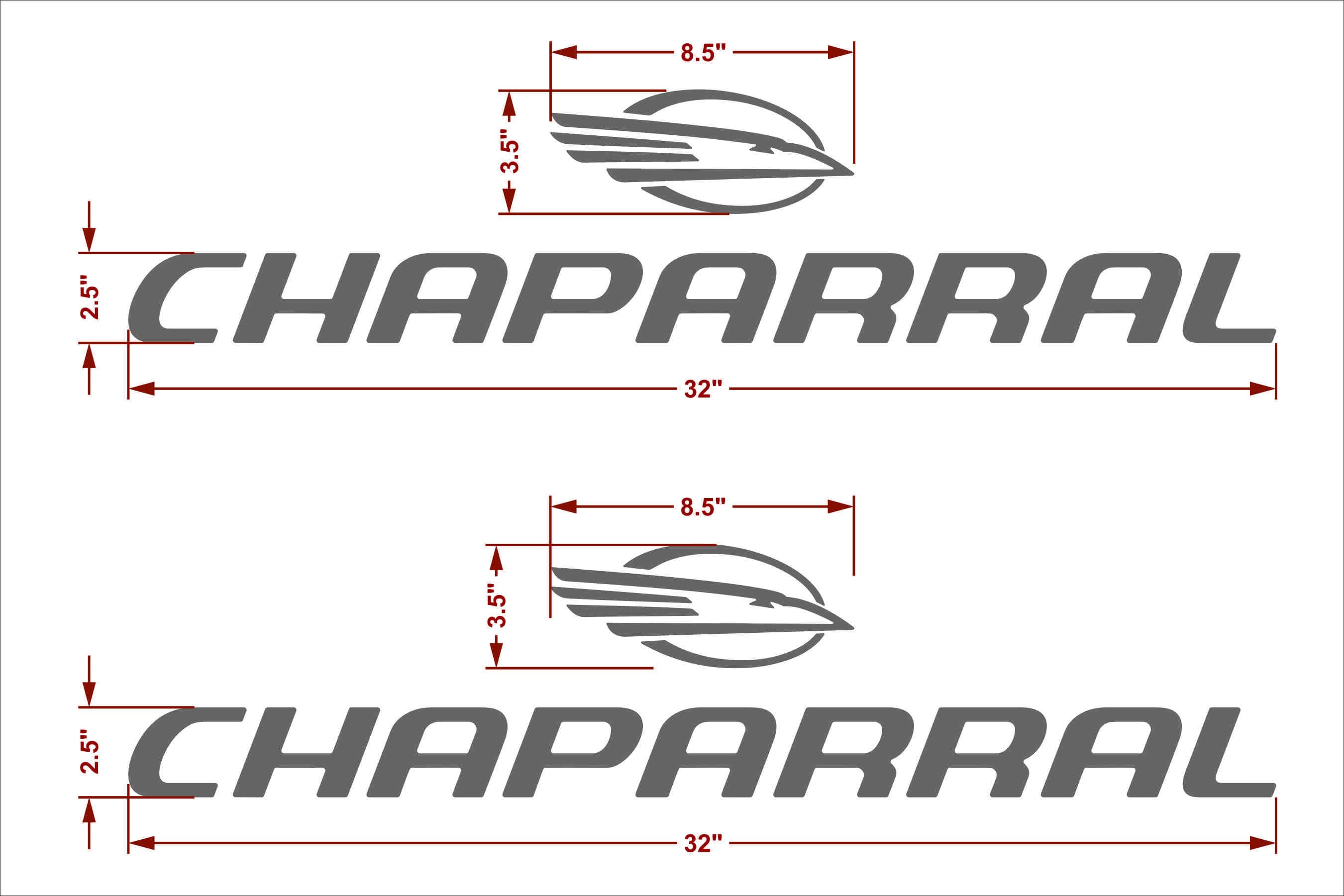 Chaparral Boat Emblem 32 Domed Decals Stickers set | Etsy