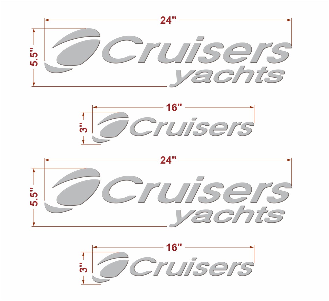 Cruisers Yachts Emblem Boat Domed Decals Stickers set - Etsy