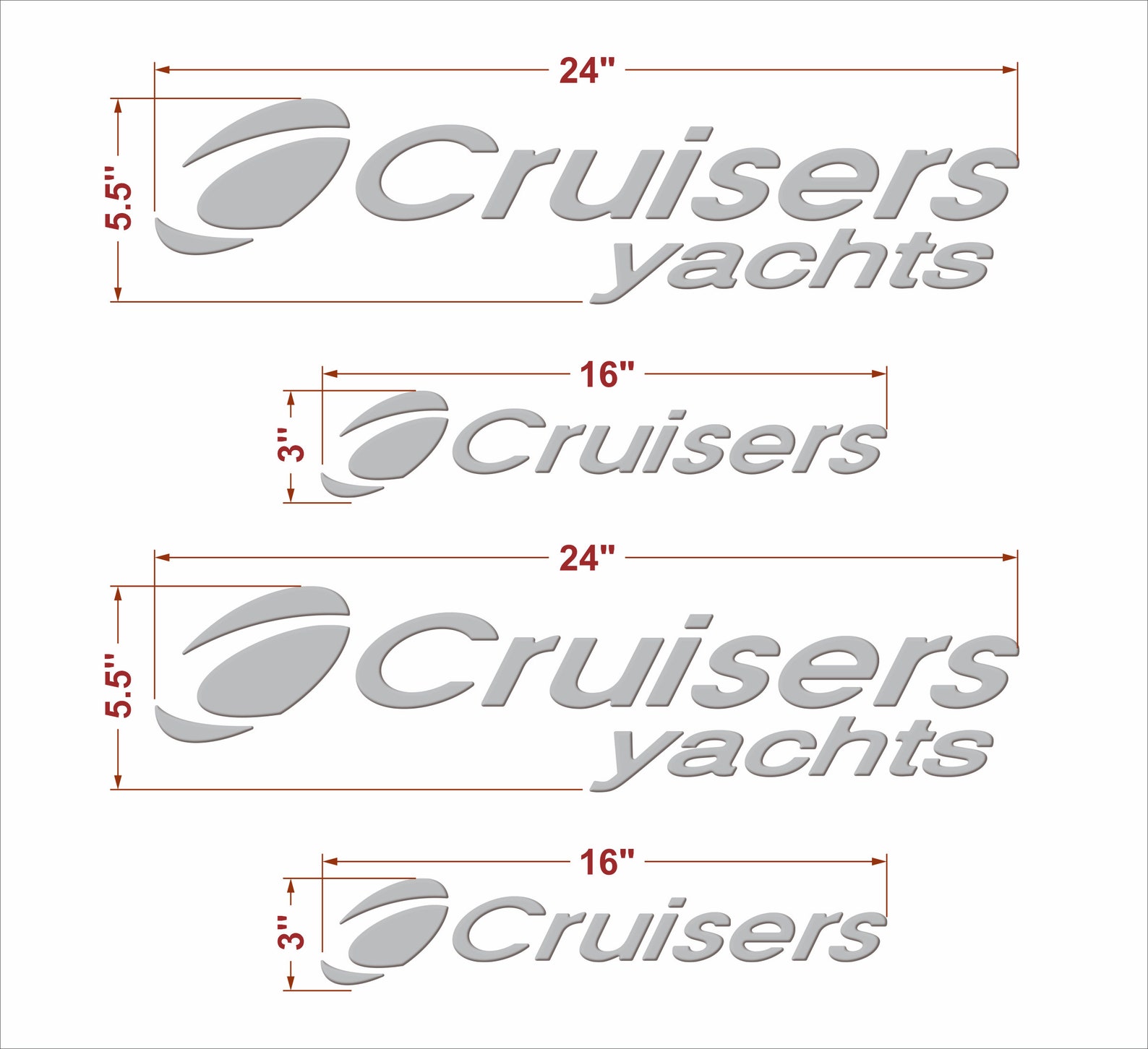 Cruisers Yachts Emblem Boat Domed Decals Stickers set - Etsy