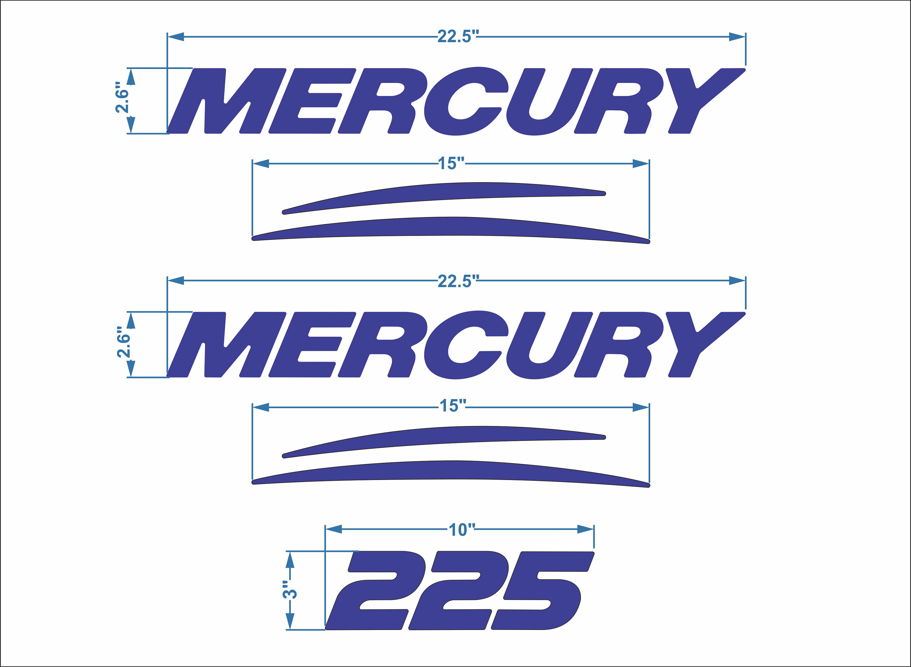 Mercury Verado Emblem Domed Decals Stickers (set) - Etsy