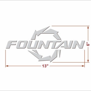 Fountain Boat Emblems 31" Domed Decals (set) - Etsy