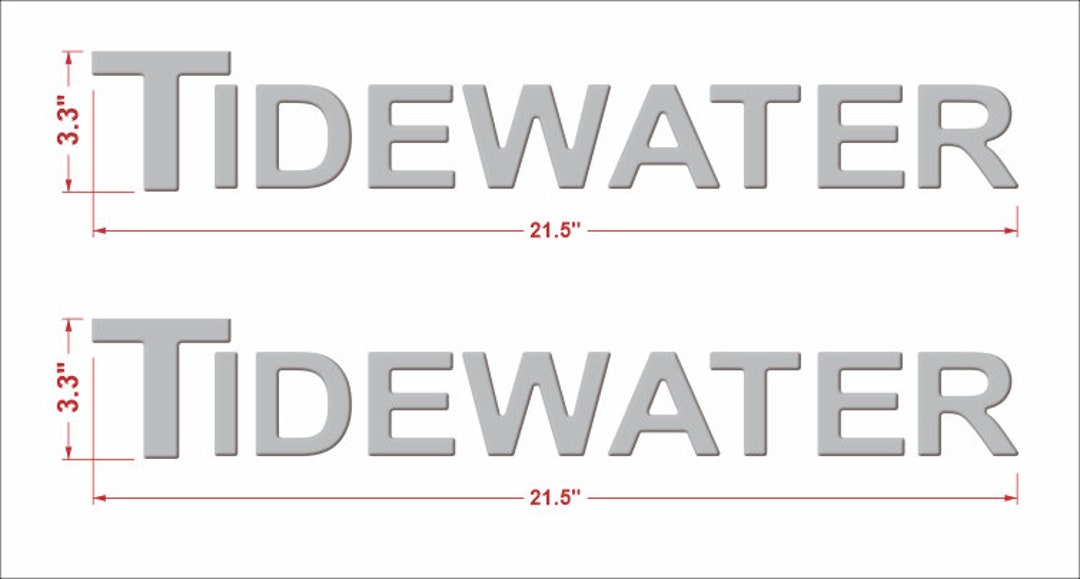 Tidewater Emblem Boat Domed Decals Stickers (set) - Etsy