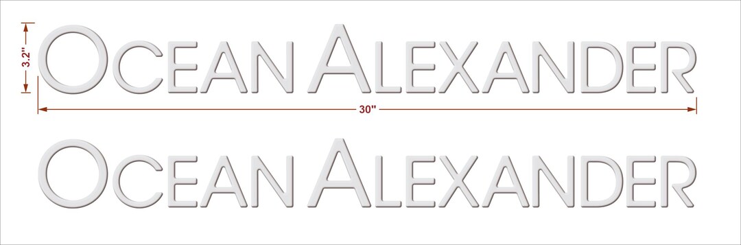 Ocean Alexander Emblem Domed Decals Stickers (set) - Etsy