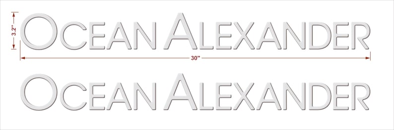 Ocean Alexander Emblem Domed Decals Stickers (set) - Etsy Australia