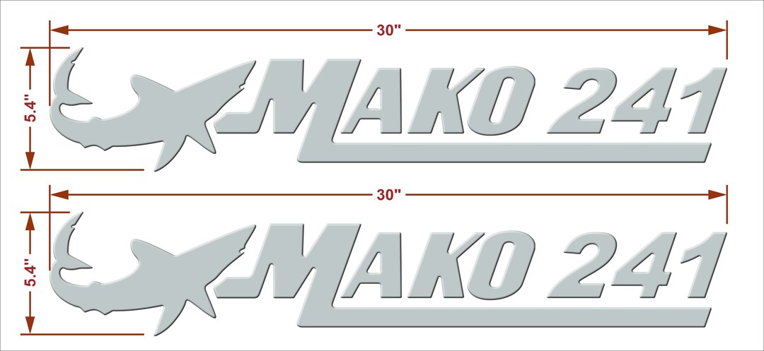 Mako 241 Boat Emblem Domed Decals Stickers (set) - Etsy