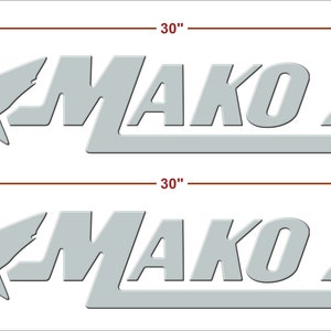 Mako 241 Boat Emblem Domed Decals Stickers (set) - Etsy