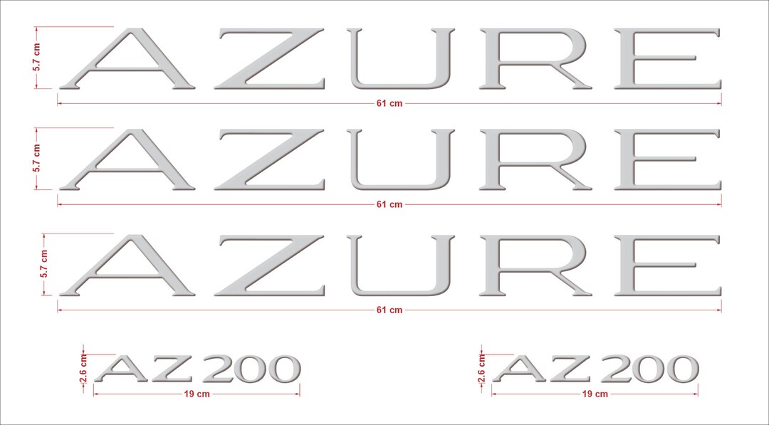 Azure Boat Emblems Domed Boat Decals Stickers set of Two - Etsy