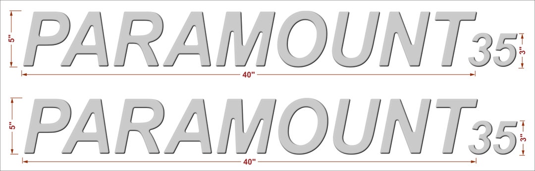 Paramount Boat Emblems Domed Boat Decals Stickers (set of Two) - Etsy