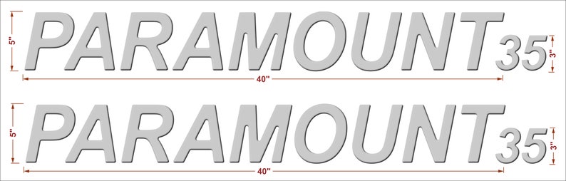 Paramount Boat Emblems Domed Boat Decals Stickers (set of Two) - Etsy