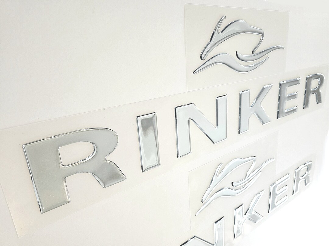 Rinker Boat Emblems Domed Decals Stickers (set) - Etsy