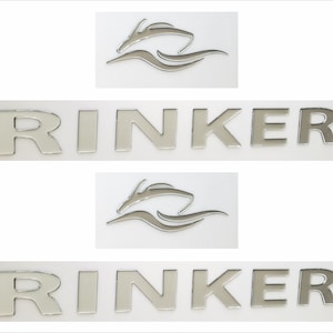 Rinker Boat Emblems Domed Decals Stickers (set) - Etsy