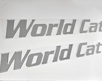 World Cat Boat Emblem Domed Decals Stickers (set of Two) - Etsy