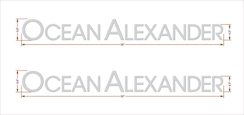 Ocean Alexander Emblem Domed Decals Stickers (set) - Etsy Australia