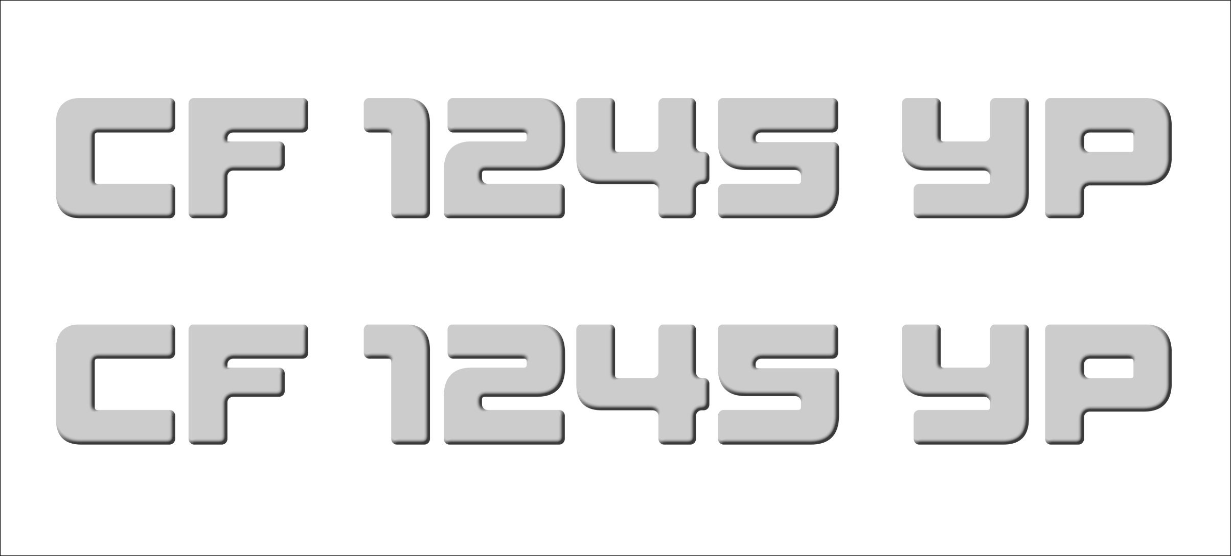 Seadoo Font Boat Registration Numbers Decals Domed Stickers (set) - Etsy