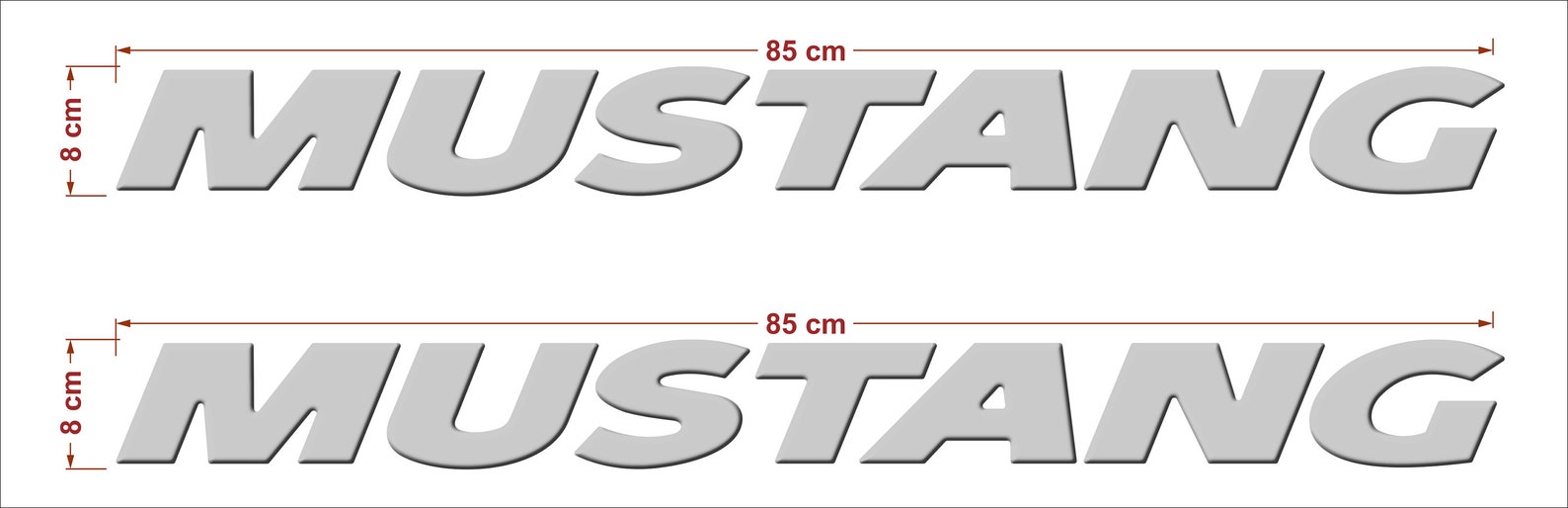Mustang Boat Emblems Domed Decals Logo Stickers Chrome (set) - Etsy