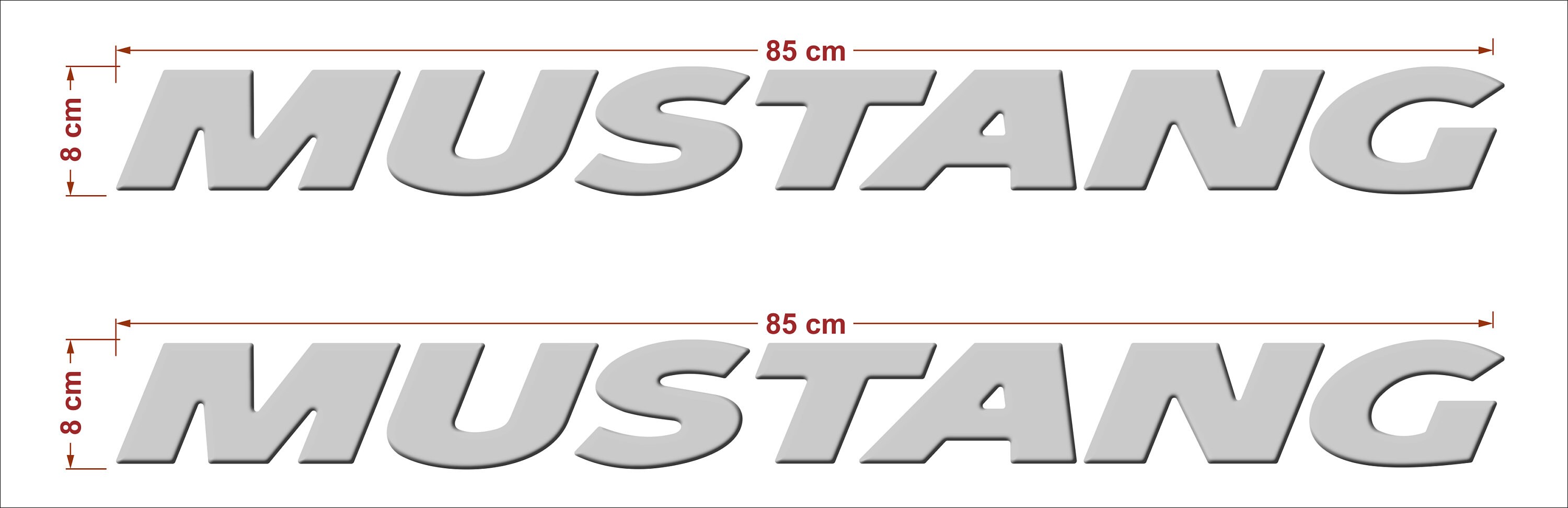 Mustang Boat Emblems Domed Decals Logo Stickers Chrome (set) - Etsy
