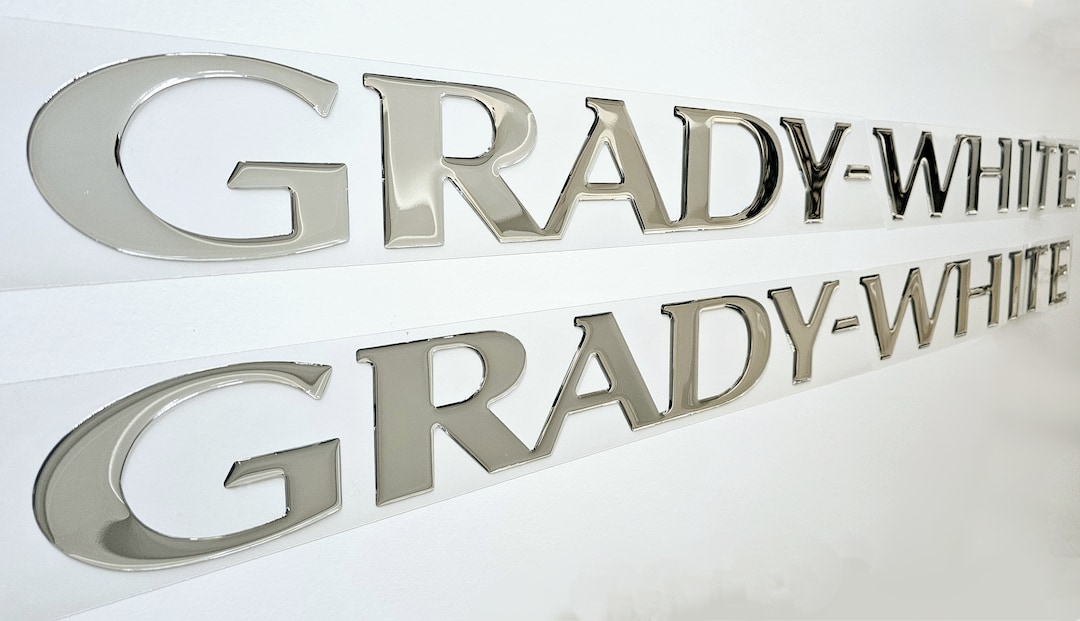 Grady White Boat Emblem Domed Decals Stickers (set of Two) - Etsy