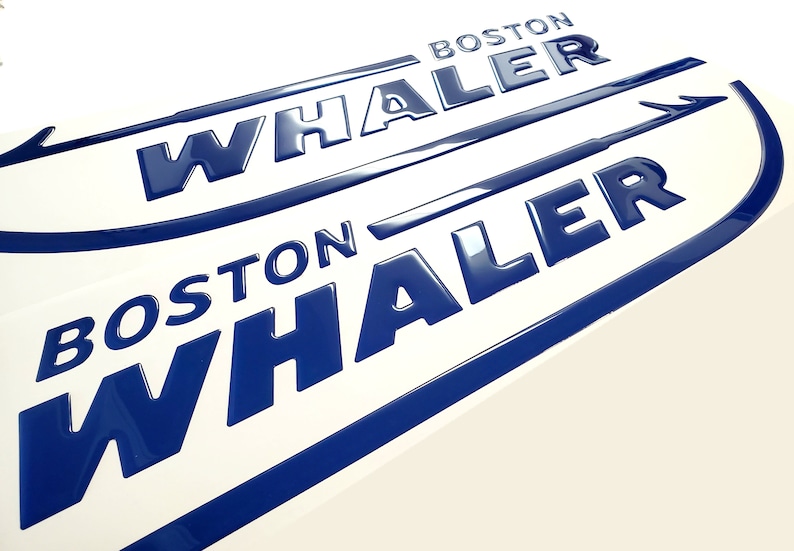 Boston Whaler Boat Emblem Domed Boat Decals Stickers set - Etsy