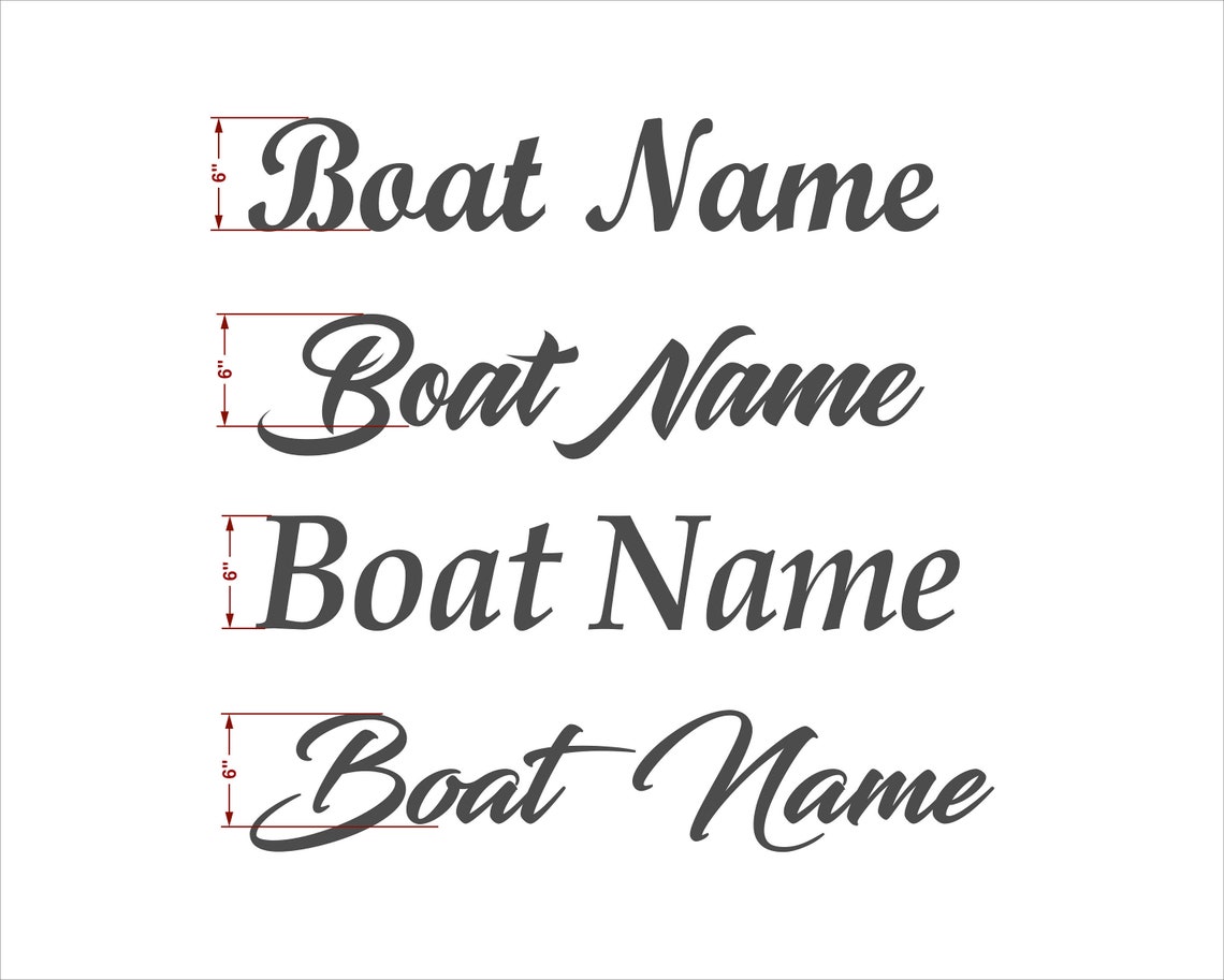 Custom Boat Name Raised Domed Decals | Etsy