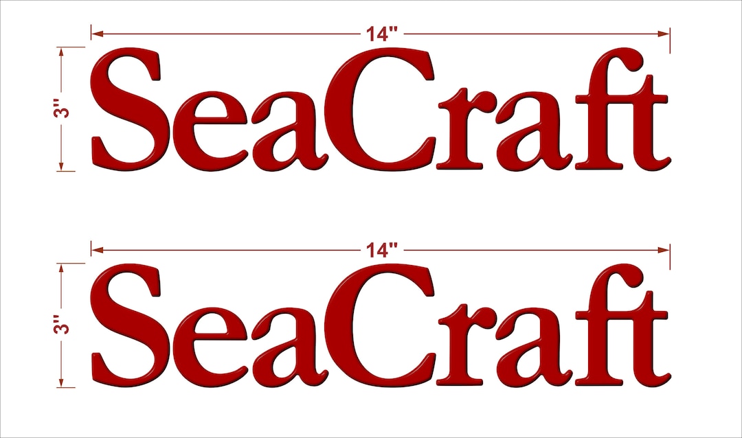 Sea Craft Boat Emblem Domed Boat Decals Stickers (set) - Etsy