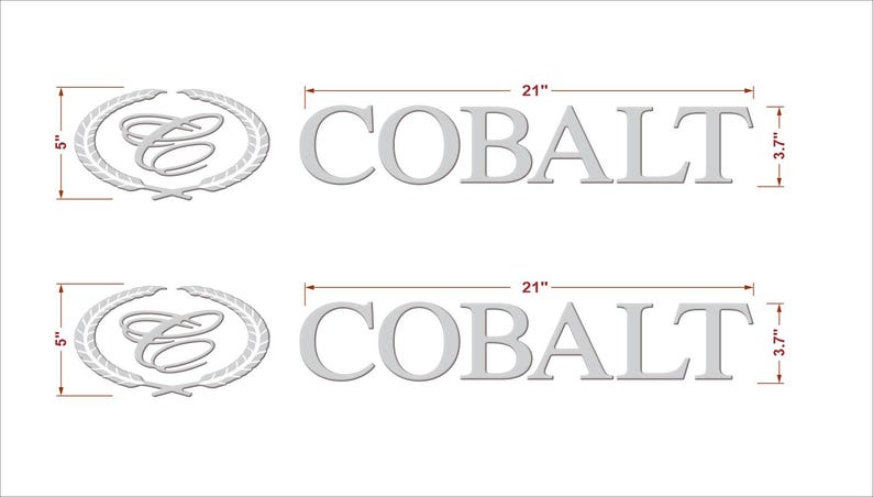 Cobalt Boat Emblems16" Domed Decals (set) - Etsy