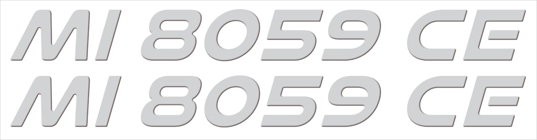 Custom Sea Born Font Boat Registration Numbers Domed Decals Stickers ...