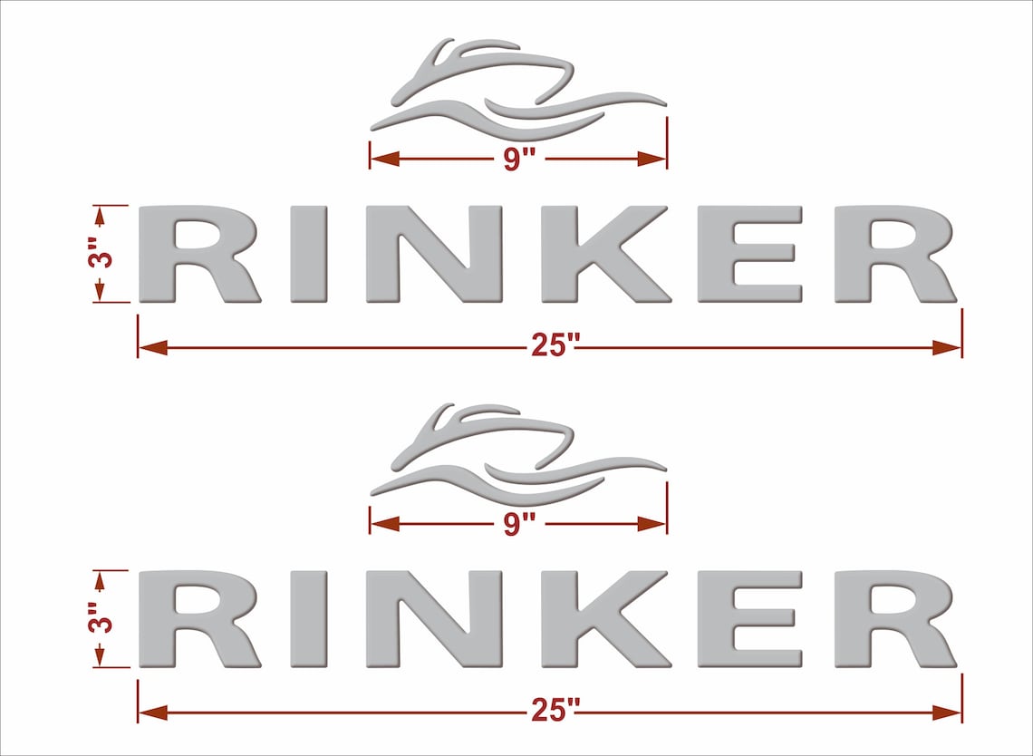 Rinker Boat Emblems 25 Domed Decals Stickers set - Etsy