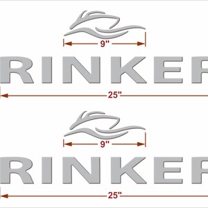 Rinker Boat Emblems 25" Domed Decals Stickers (set) - Etsy