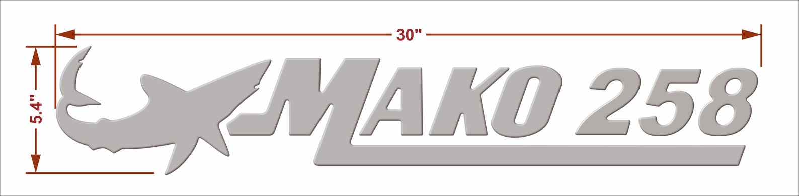 Mako 258 Boat Emblem Domed Decals Stickers (set) - Etsy