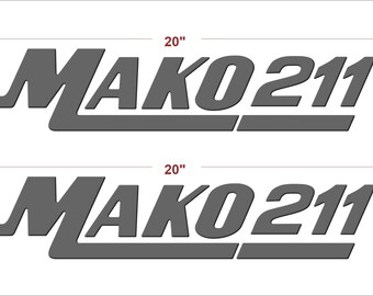 Mako 258 Boat Emblem Domed Decals Stickers set - Etsy