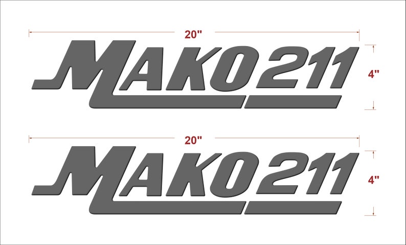 Mako 258 Boat Emblem Domed Decals Stickers set - Etsy