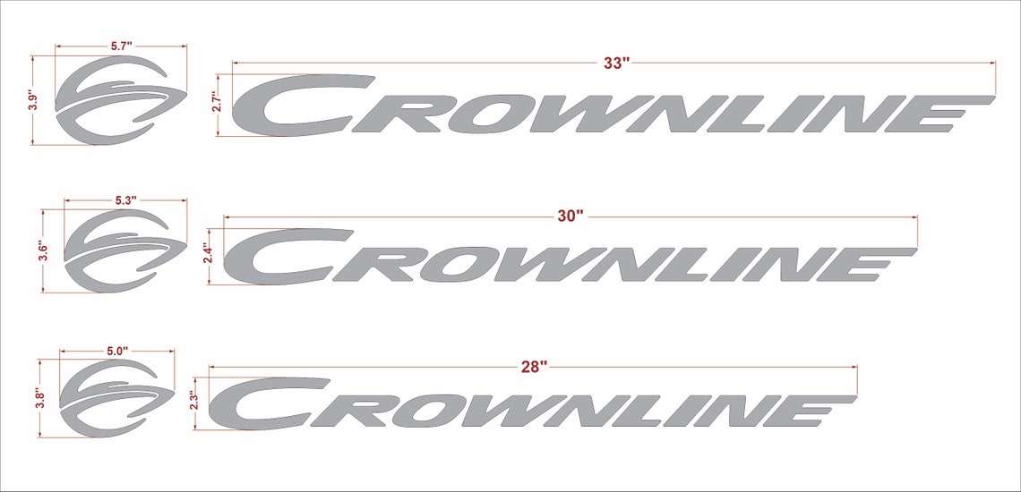 Crownline Boat Emblem Domed Boat Decals Stickers (set of Two) - Etsy