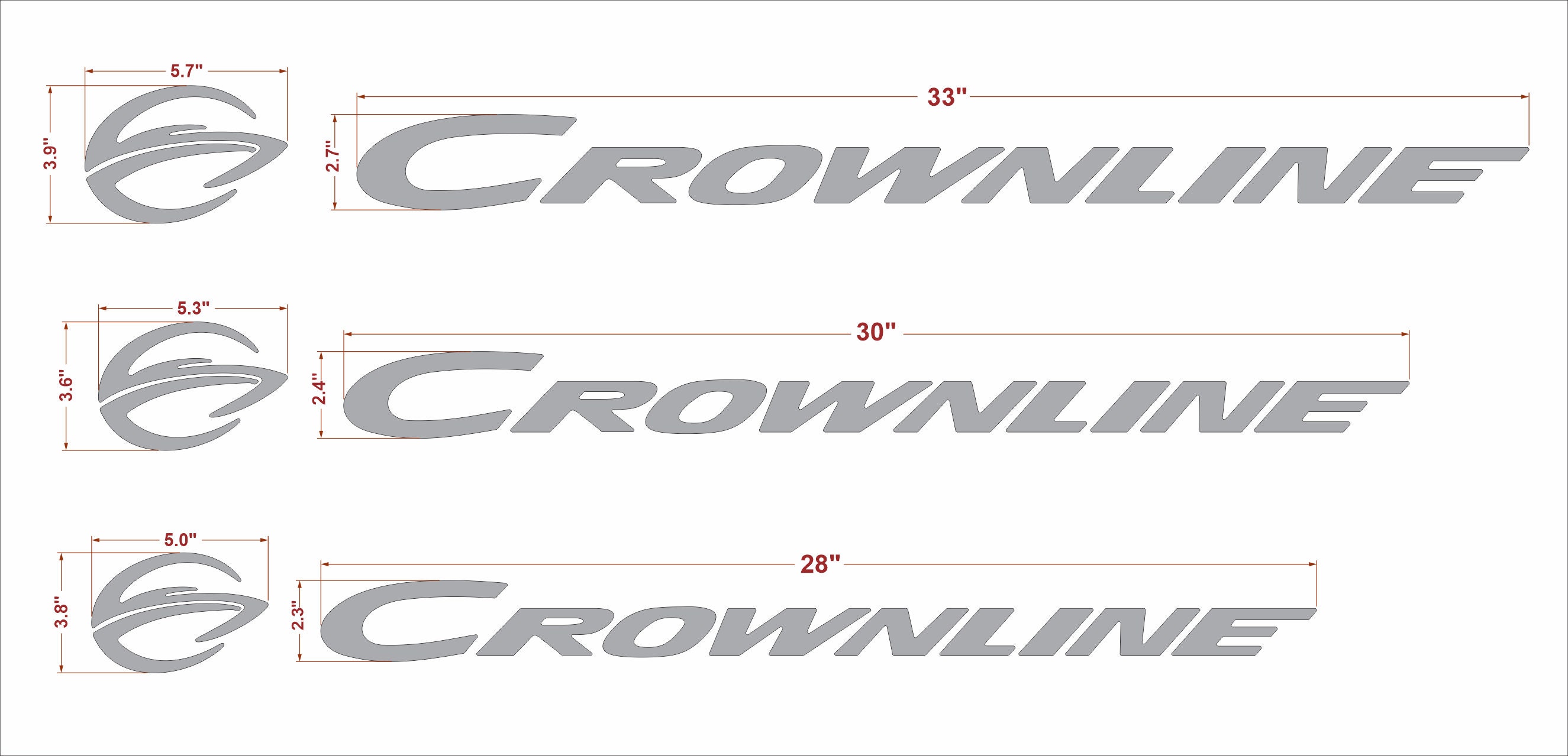 Crownline Boat Emblem Domed Boat Decals Stickers set of Two - Etsy