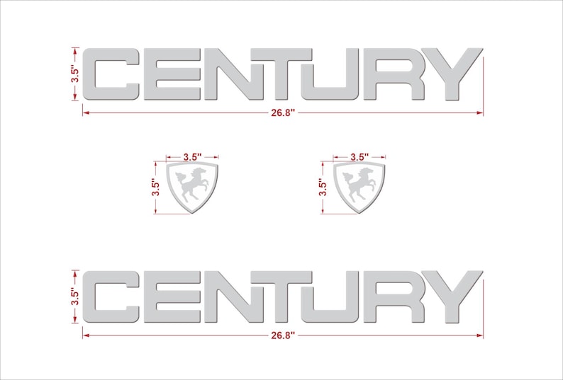 Century Boat Emblems Domed Decals Stickers (set) - Etsy