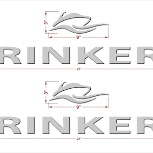 Rinker Boat Emblems 25" Domed Decals Stickers (set) - Etsy