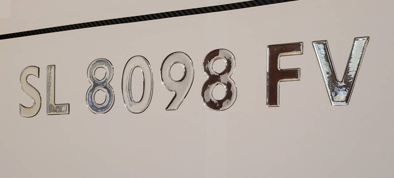 Boat Decal Custom Registration Numbers Raised Domed set - Etsy