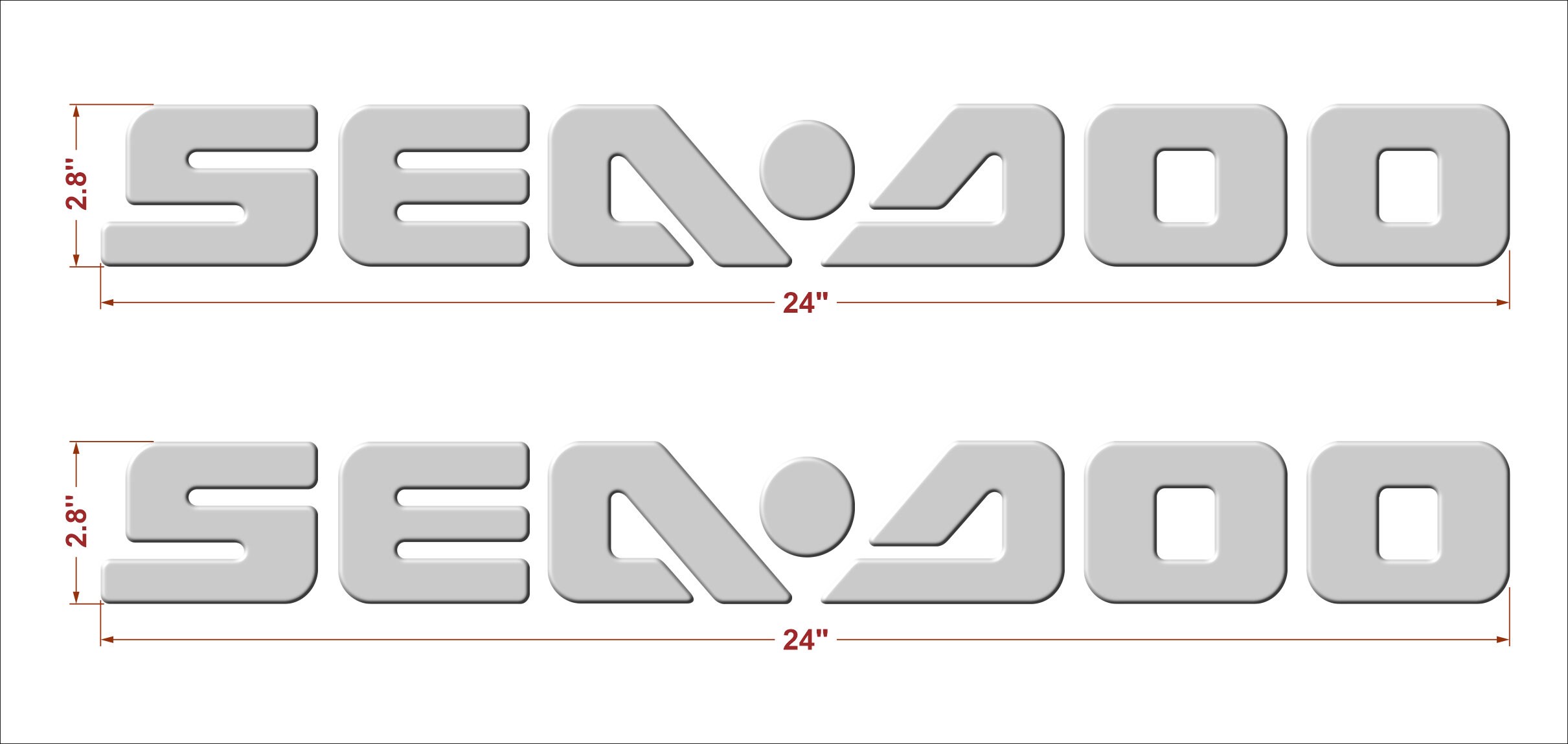 Seadoo Boats Emblem Domed Decals Stickers (set) - Etsy