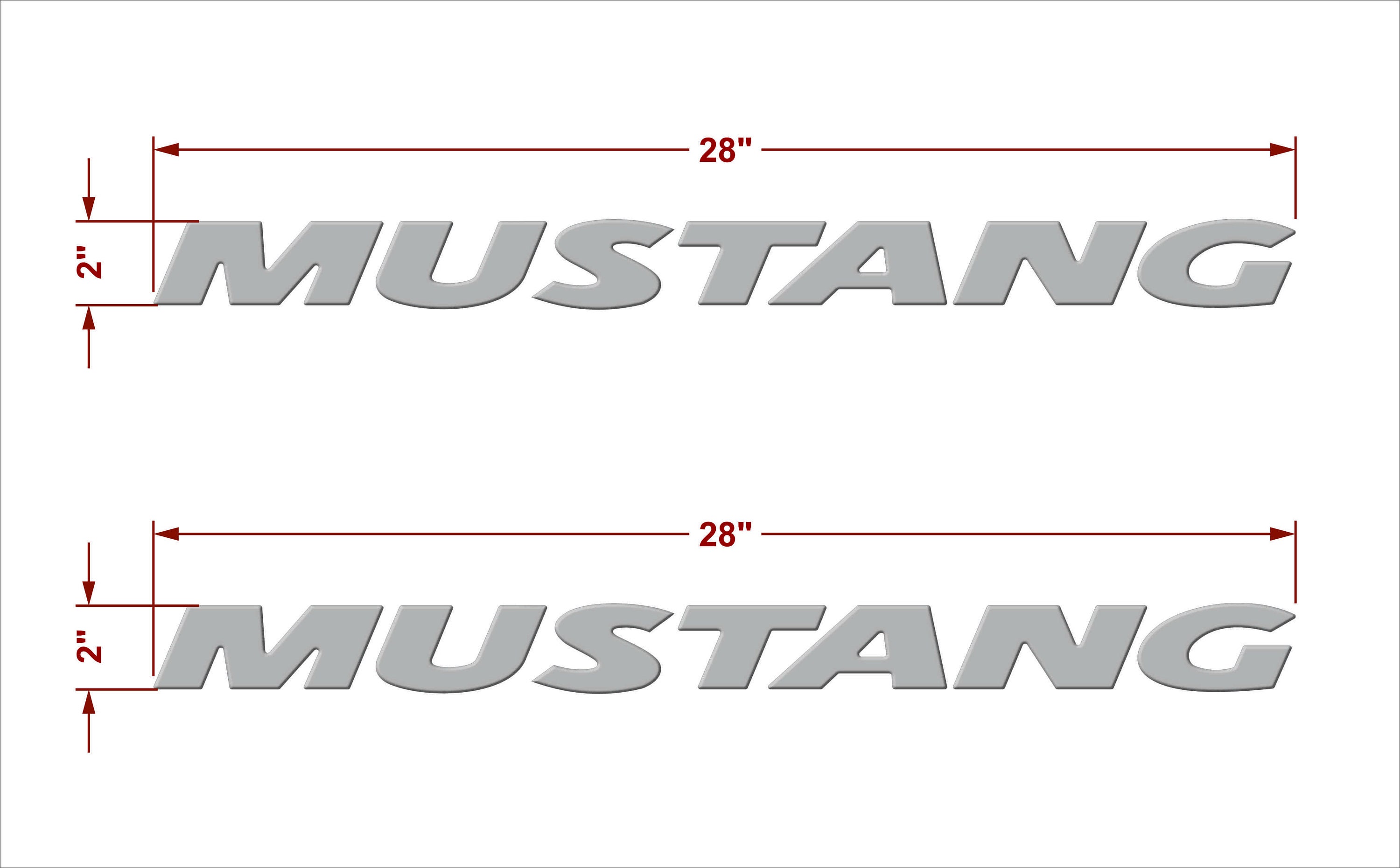 Mustang Boat Emblems Domed Decals Logo Stickers Chrome (set) - Etsy