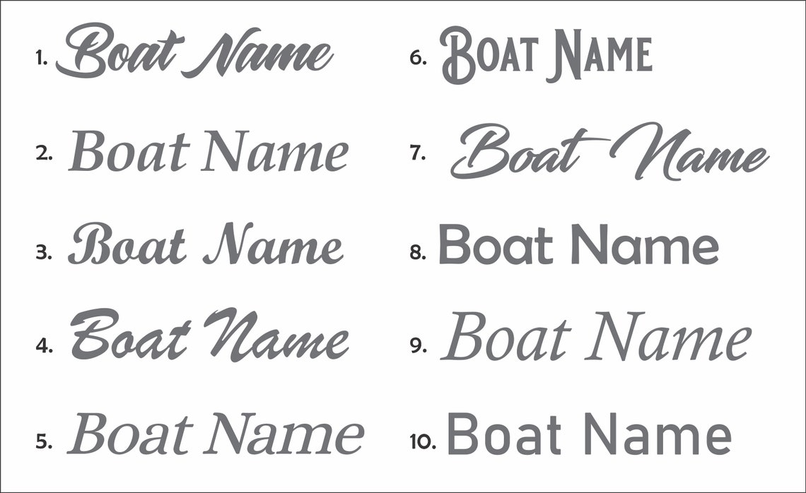 Custom Boat Name Raised Domed Decals | Etsy