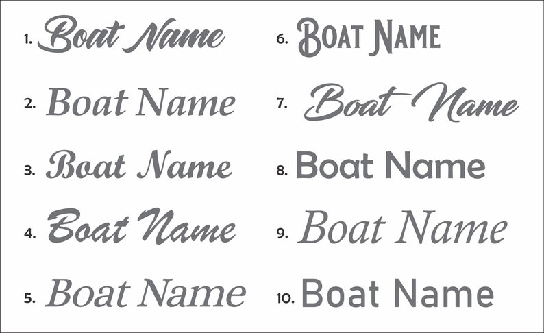 Custom Boat Name Raised Domed Decals | Etsy